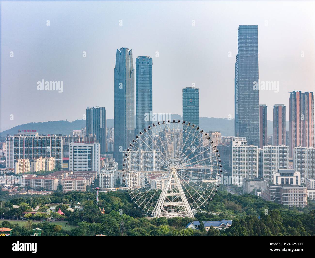 NANNING, CHINA - APRIL 26, 2024 - Aerial photo shows the 108-meter-high ...