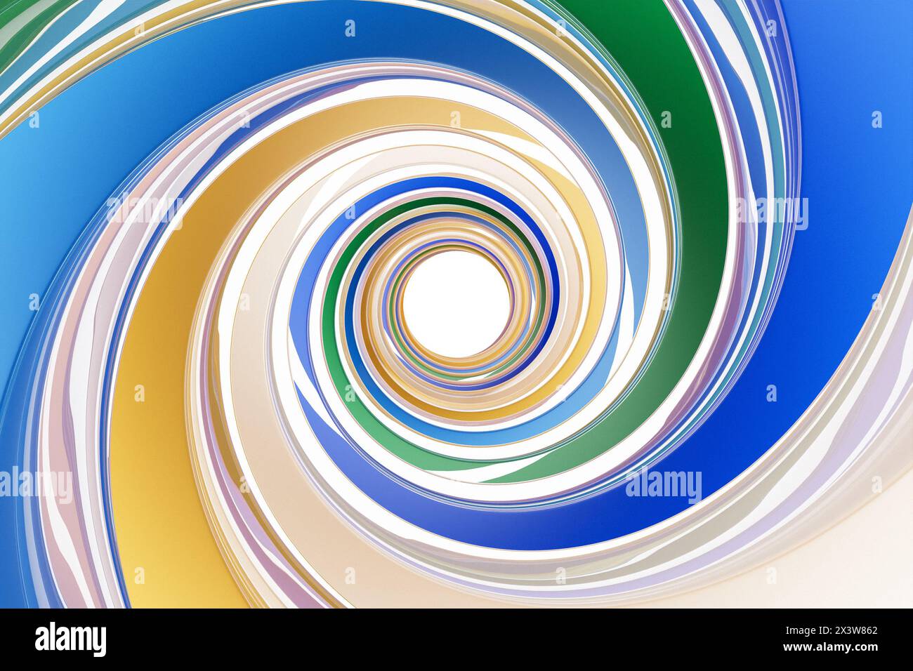 3d illustration of a portal from a circle, walkway A close-up of a ...