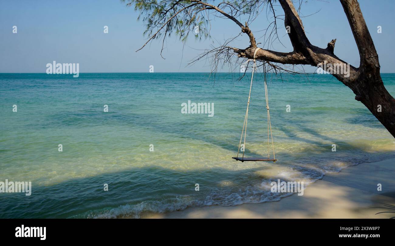 beach swing at starfish beach on phu quoc island Stock Photo - Alamy