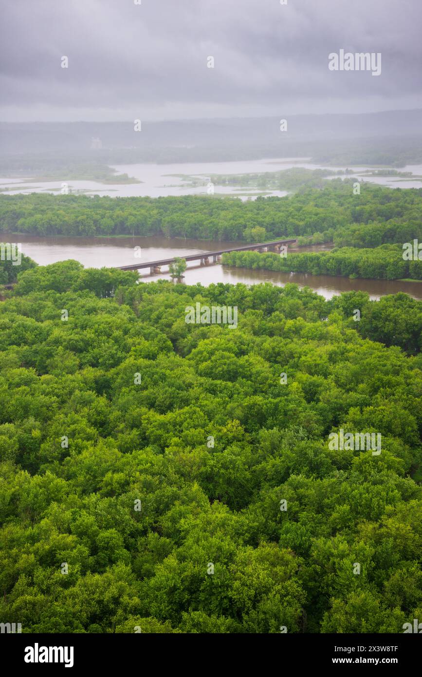 Wyalusing State Park Overlooking the Confluence of the Wisconsin and ...