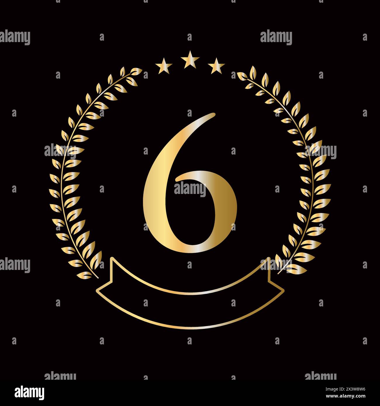 Initial Letter 6 Logo Concept For Education, University And Academy ...