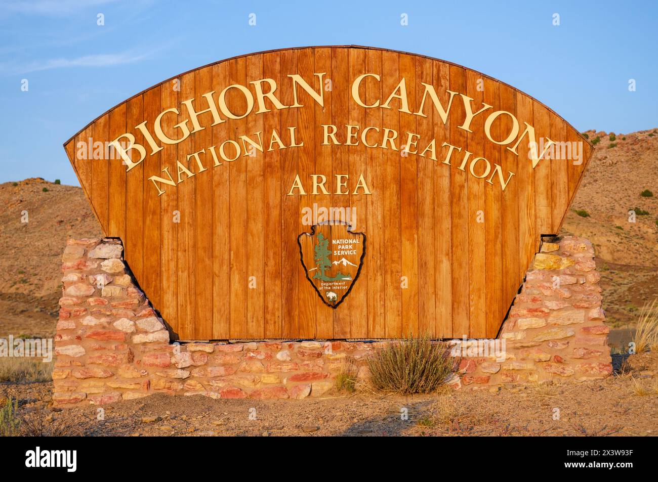 The NPS Welcome Sign at Bighorn Canyon National Recreation Area on the ...