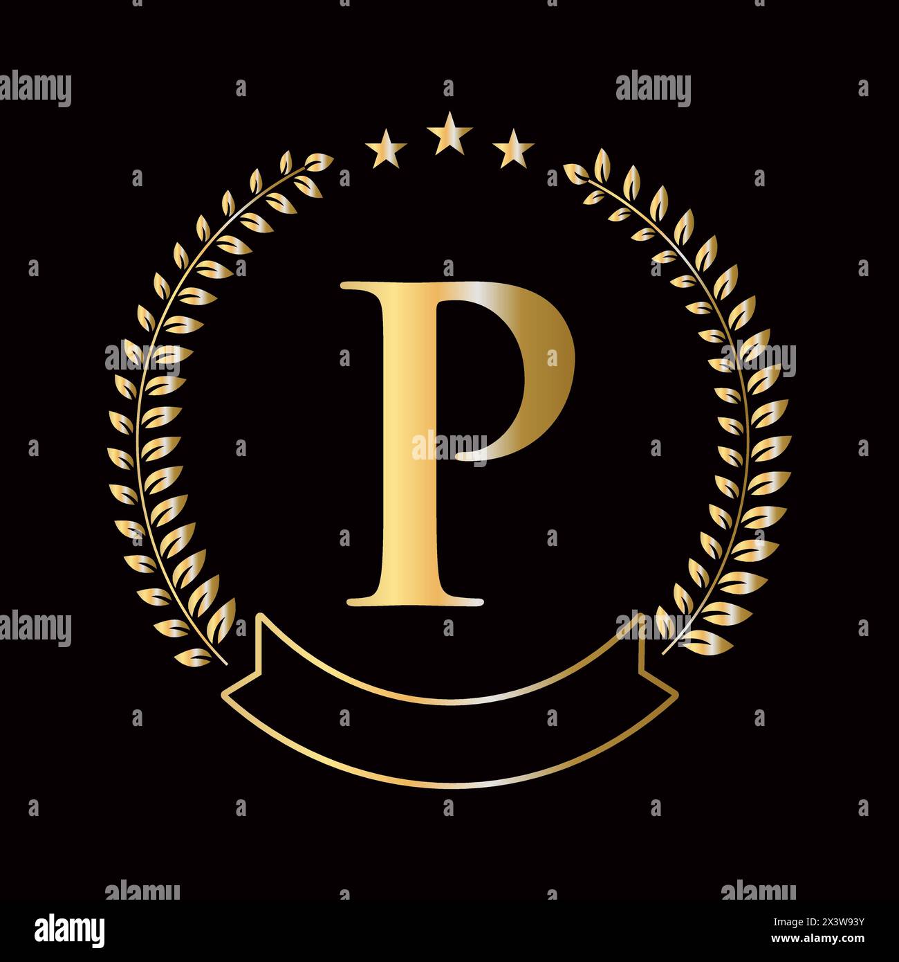 Initial Letter P Logo Concept For Education, University And Academy ...