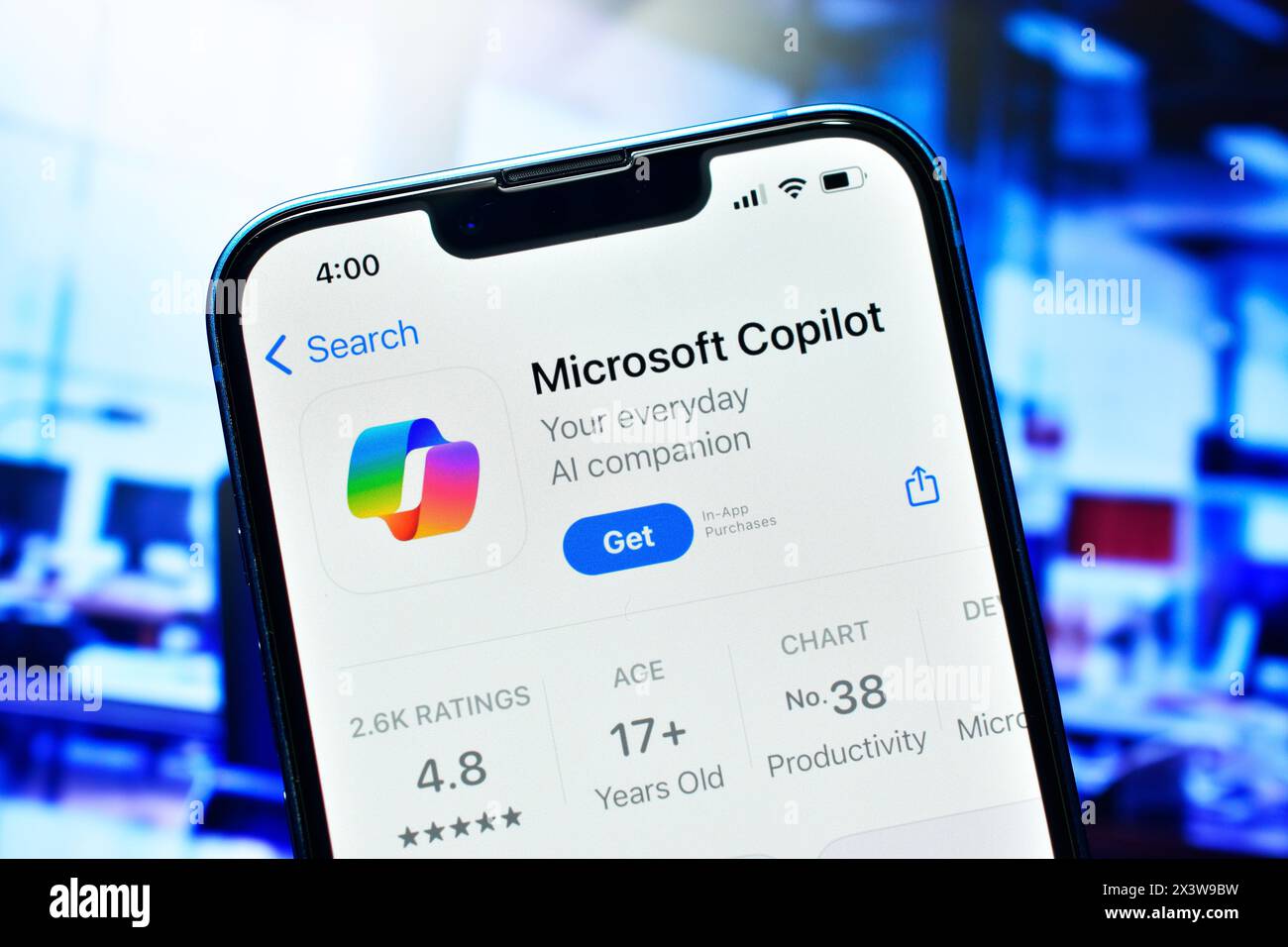 New Delhi, India 28 April 2024 :- Microsoft copilot application on ...