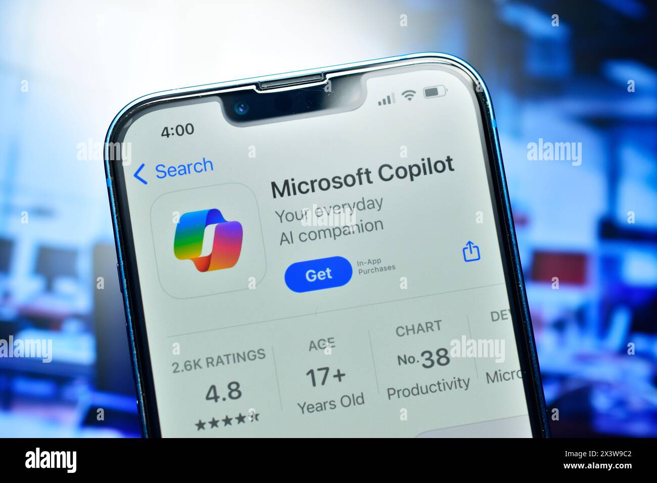New Delhi, India 28 April 2024 :- Microsoft copilot app on smartphone ...