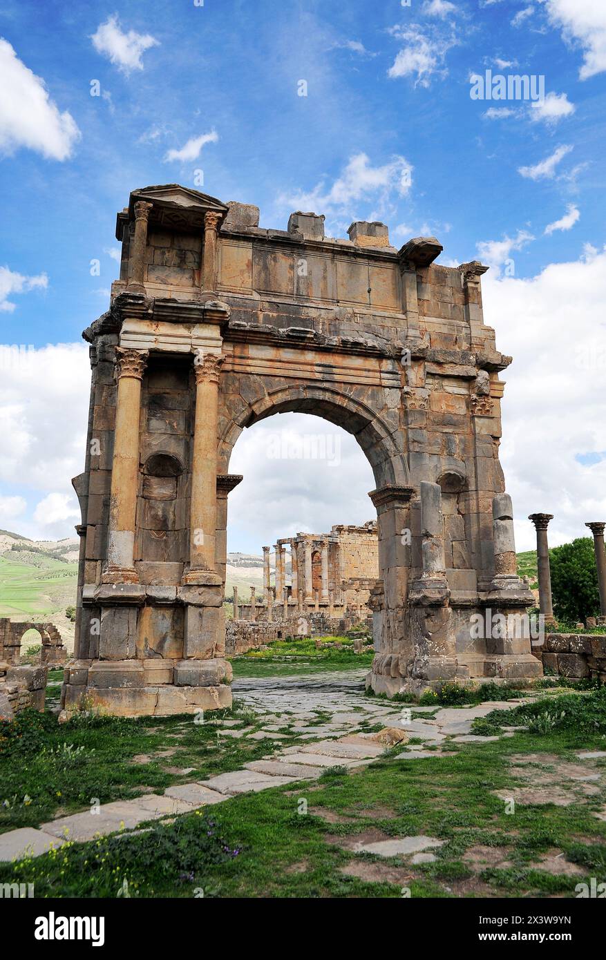 The Arch of Caracalla at the Roman ruins of Djemila, UNESCO World ...
