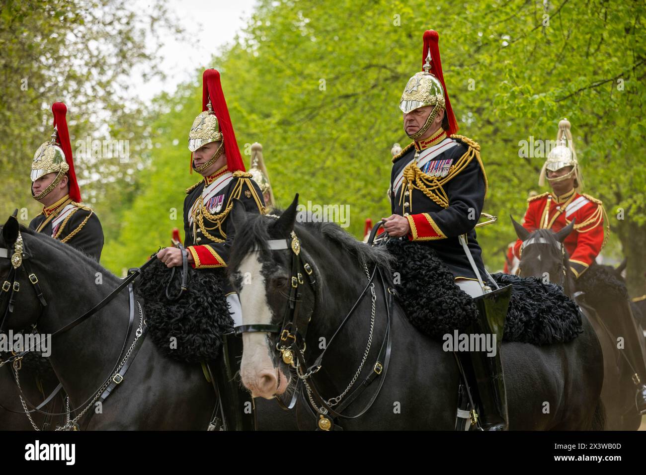 The Household Calvary parade in full dress uniforms The Major General's ...