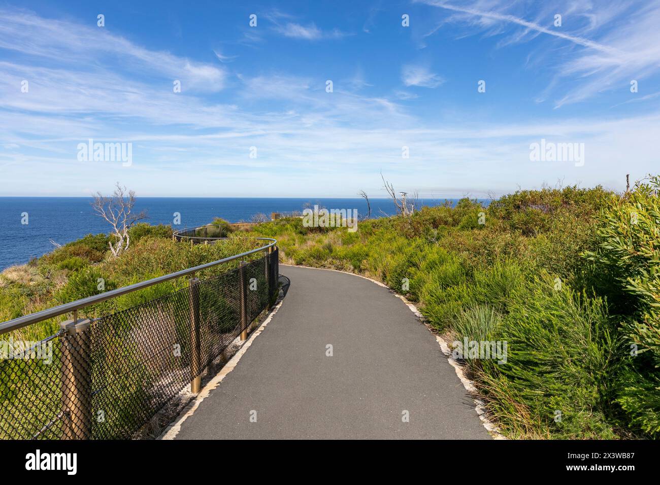 North Head Manly Sydney, paved Fairfax Track walking route loop that ...
