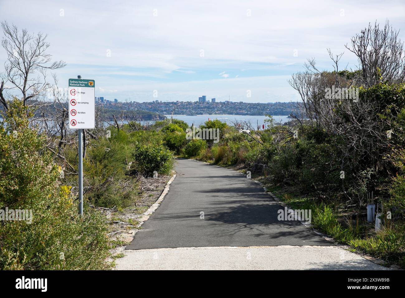 North Head Manly Sydney, paved Fairfax Track walking route loop that ...