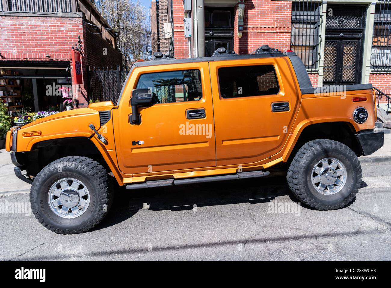 New York City, USA - March 31, 2024: 2006 HUMMER H2 SUT vehicle car ...