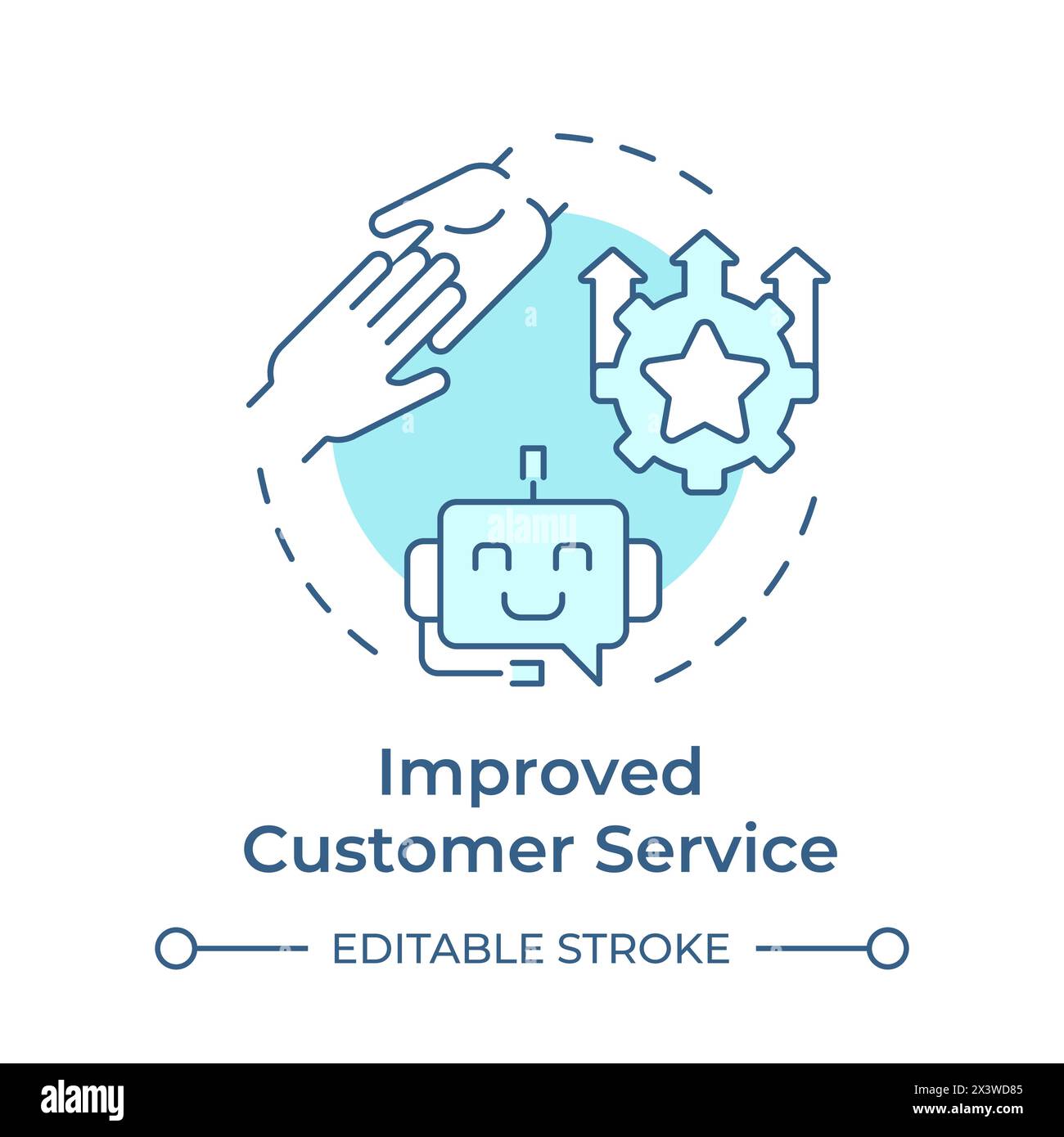 Improved customer service soft blue concept icon Stock Vector Image ... Improved customer service soft blue concept icon Stock Vector Image ...