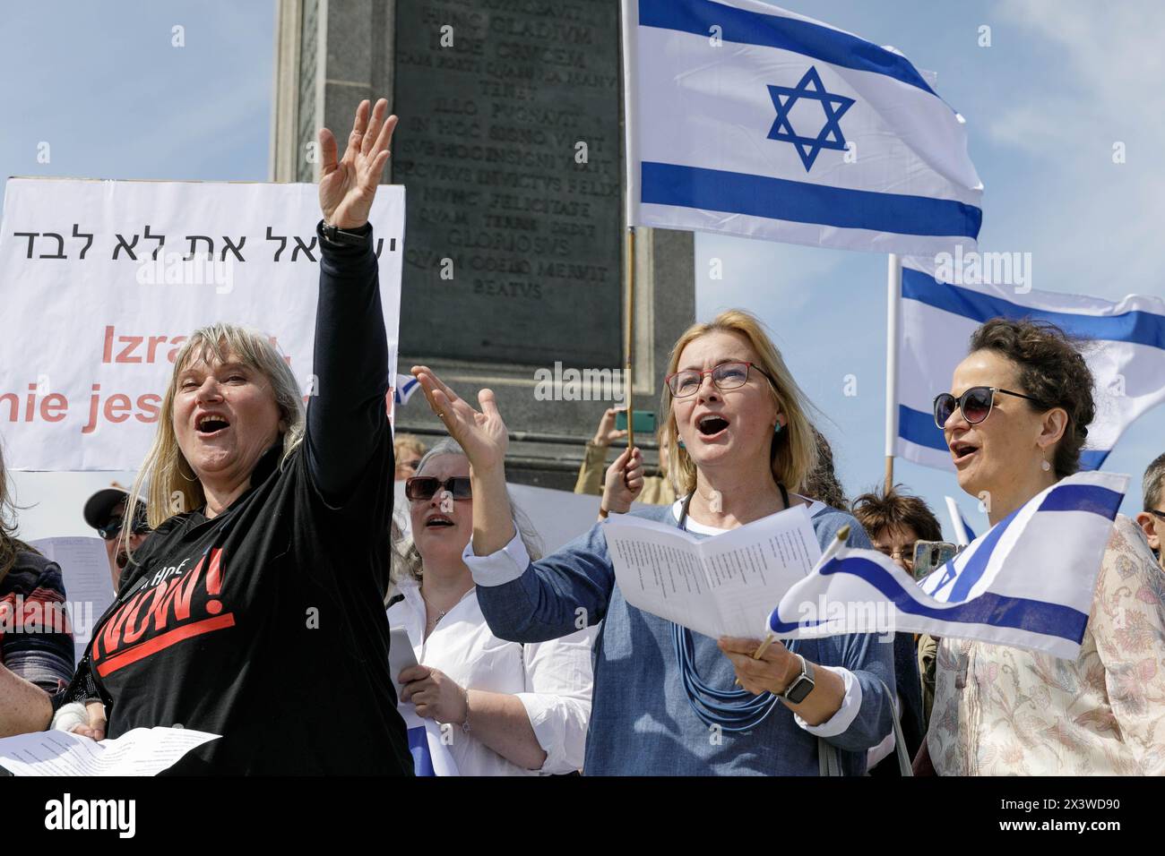 Participants of the annual March of Life event held in connection with ...