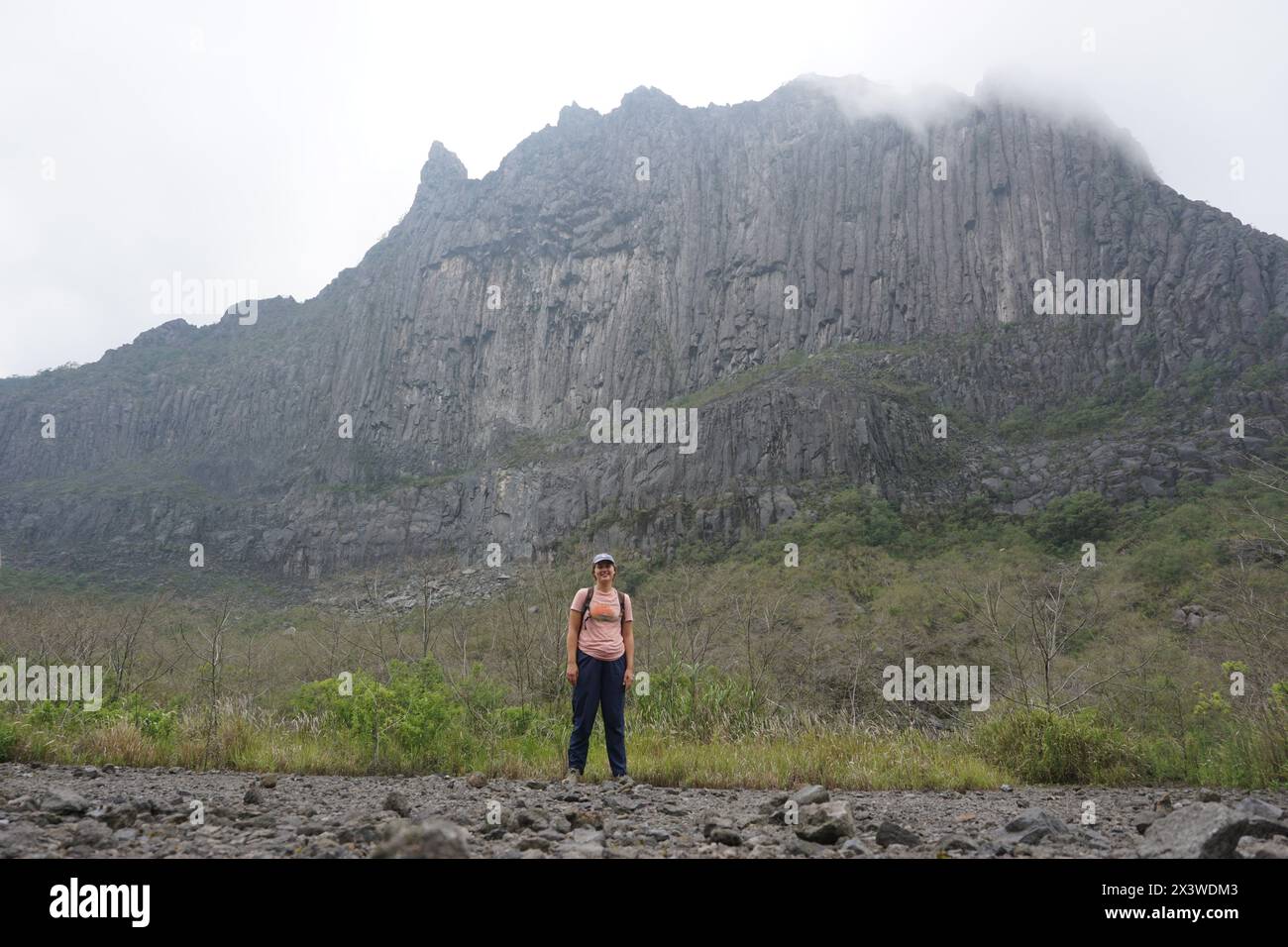 tourists holiday on Mount Kelud. Mount Kelud is one of the volcanoes in ...