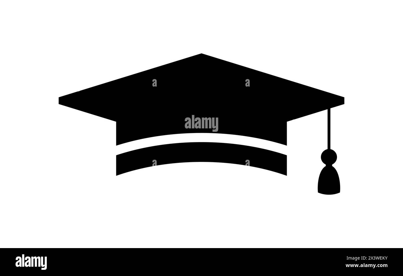 Graduation hat logo. Graduate cap flat sign Stock Vector Image & Art ...