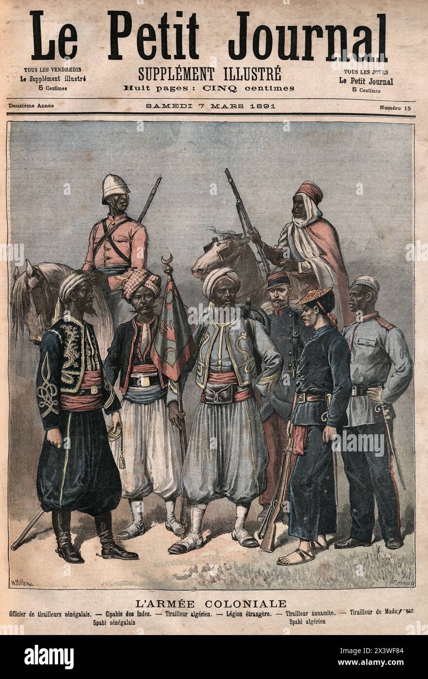 Vintage illustration, French colonial army military uniforms, Soldiers ...