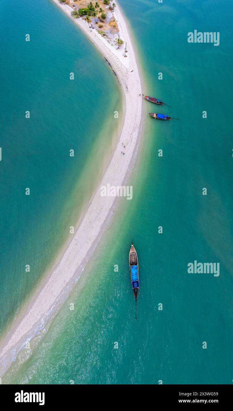 Aerial view of Laem Haad Beach in koh yao yai, Phang Nga, Thailand ...