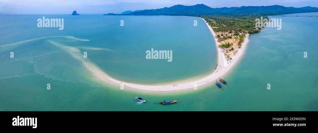 Aerial view of Laem Haad Beach in koh yao yai, Phang Nga, Thailand ...