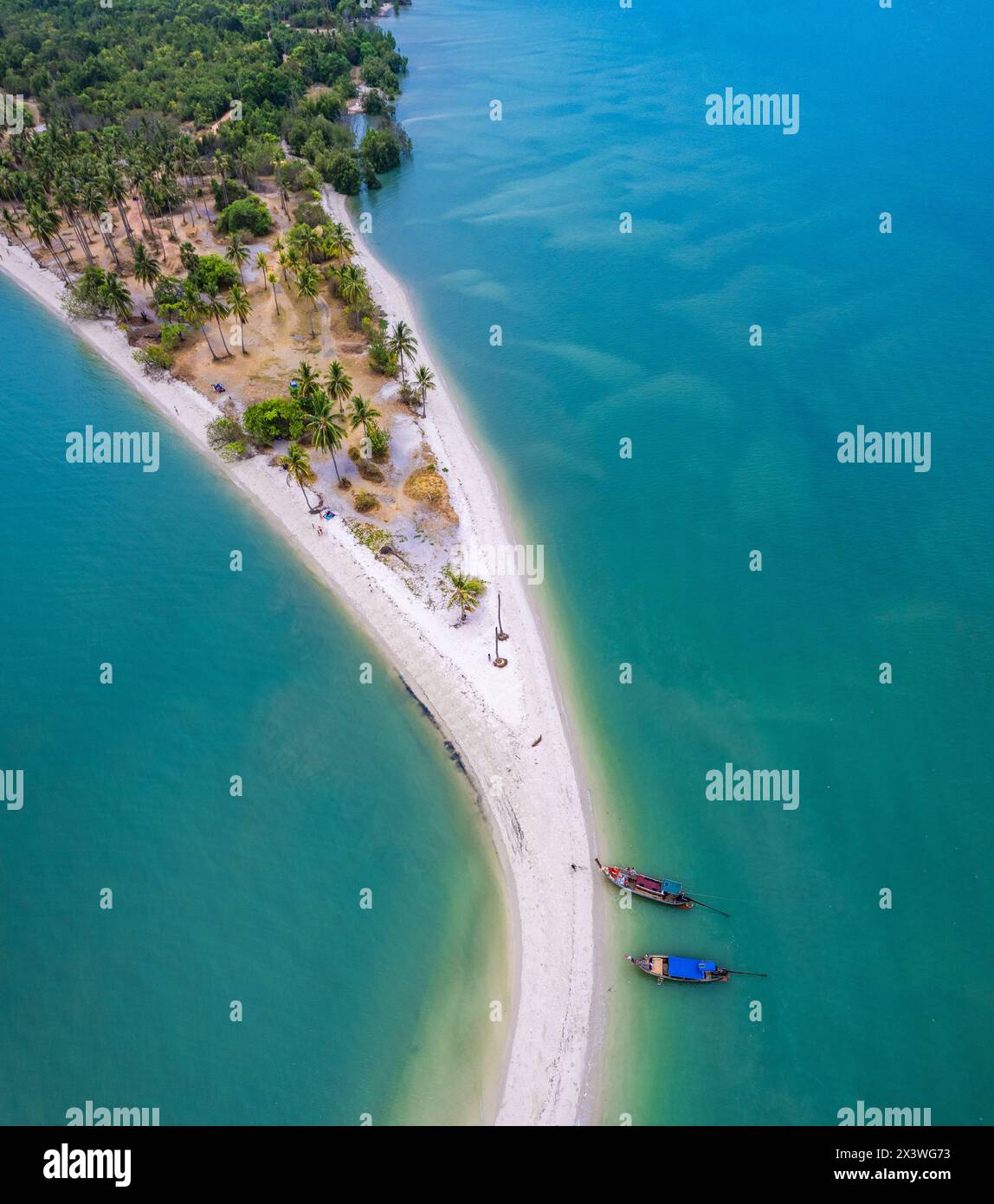 Aerial view of Laem Haad Beach in koh yao yai, Phang Nga, Thailand ...