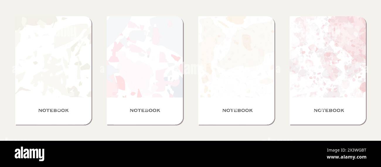 Notepad cover design. Terrazzo abstract background made of natural ...