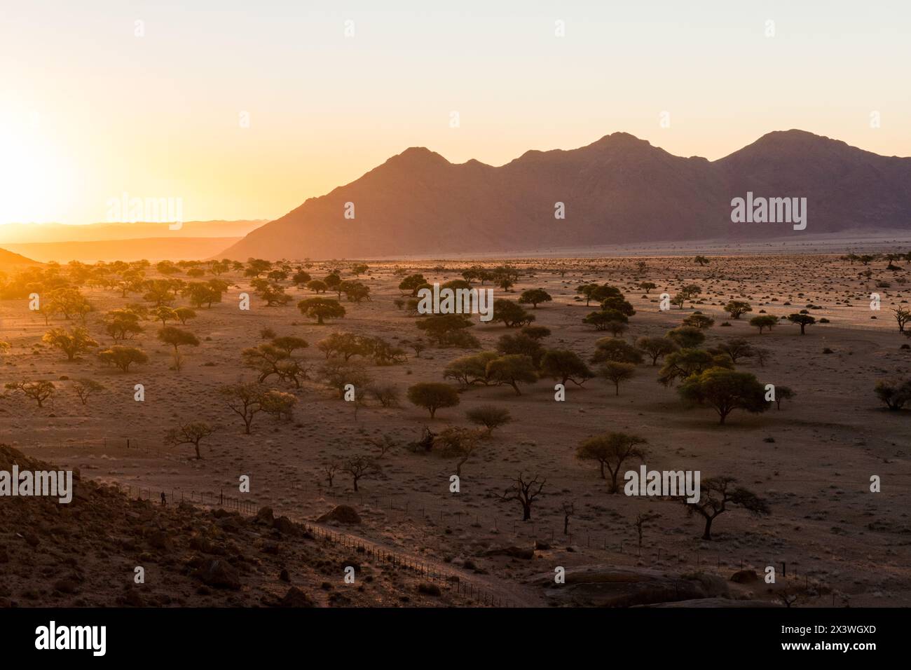 Sunset in the Namib Desert (Tiras Mountains), Namibia Stock Photo - Alamy