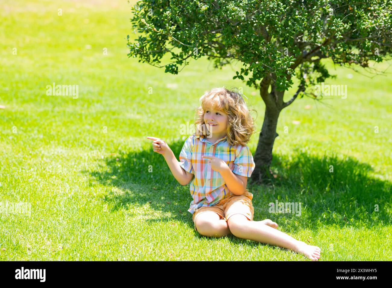 Summer holiday. Happy children rest fun outdoors. Kids relaxing in ...