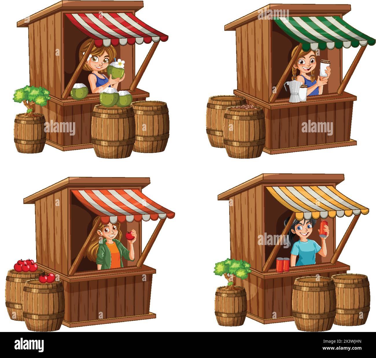 Business stalls Stock Vector Images - Alamy
