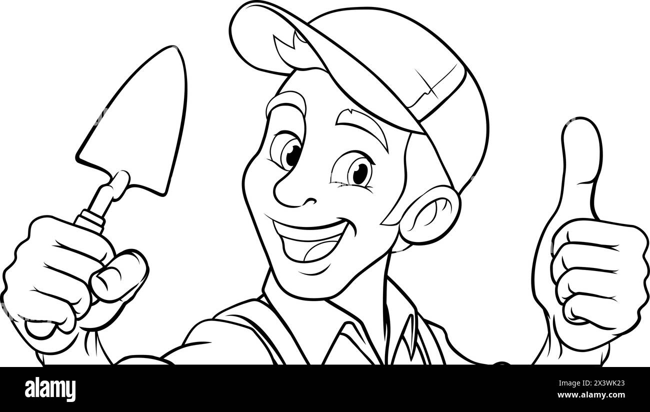 Bricklayer Mascot Tool Mason Construction Mascot Stock Vector Image ...