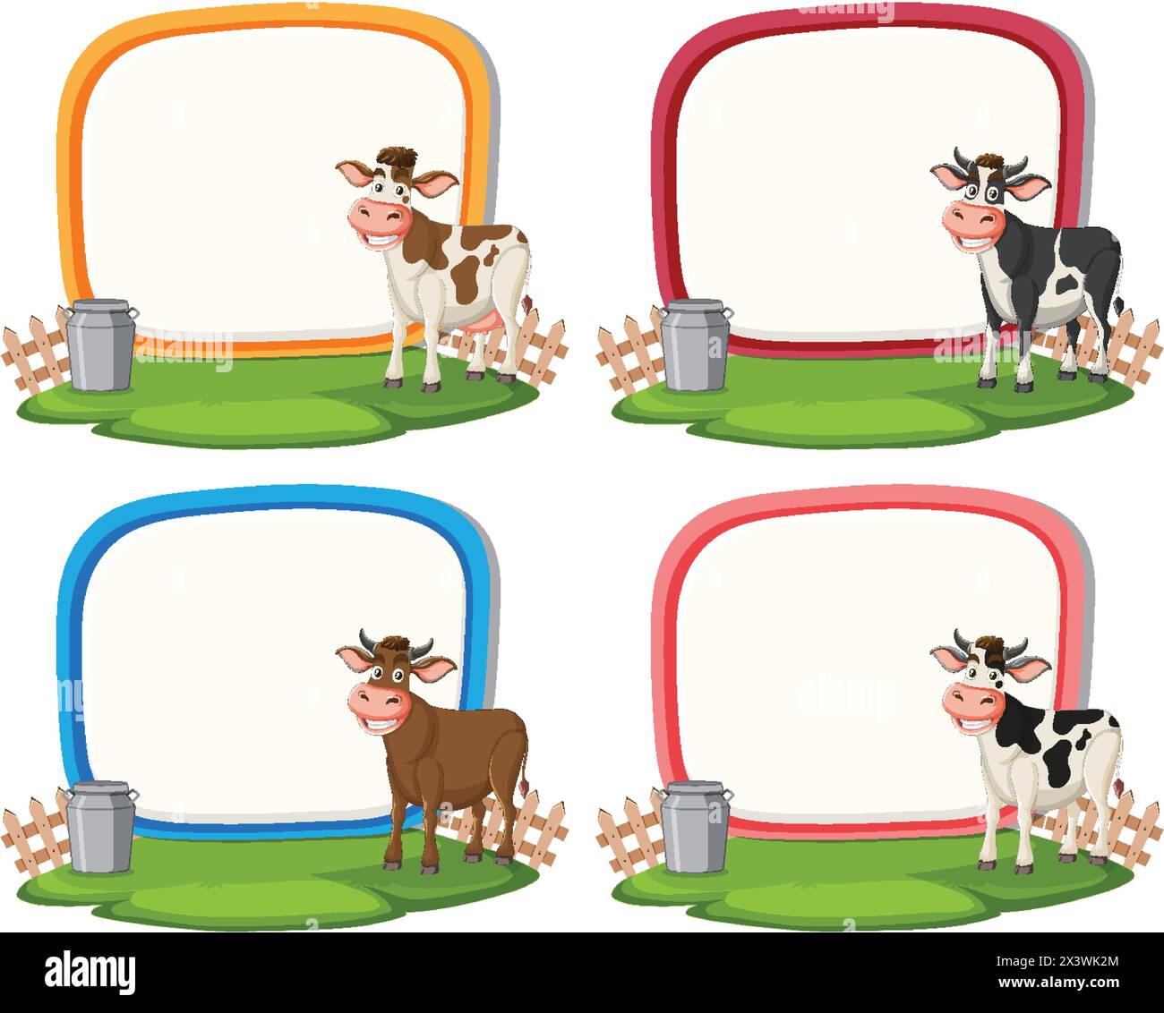 Buckets of milk Stock Vector Images - Alamy