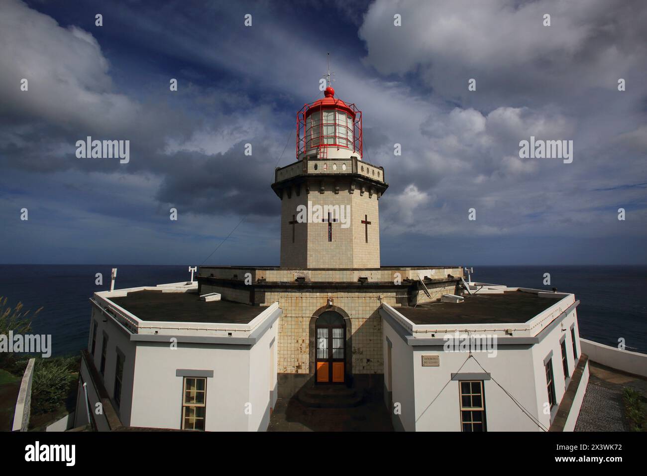 Sao Miguel Island, Azores, Portugal. Ponta do Arnel. Lighthouse Stock ...