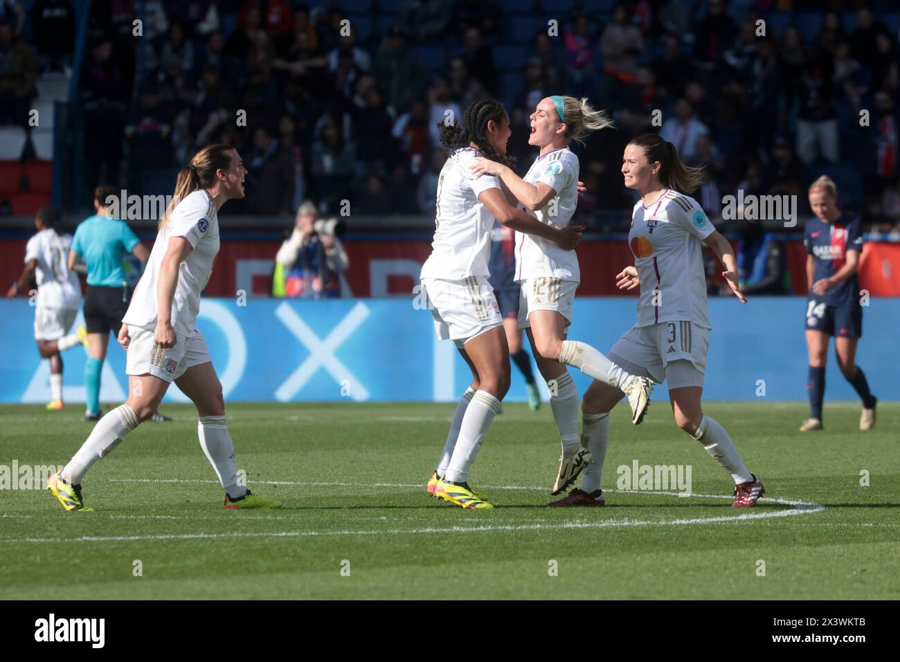 Paris, France. 28th Apr, 2024. Vanessa Gilles, Wendie Renard, Ellie ...