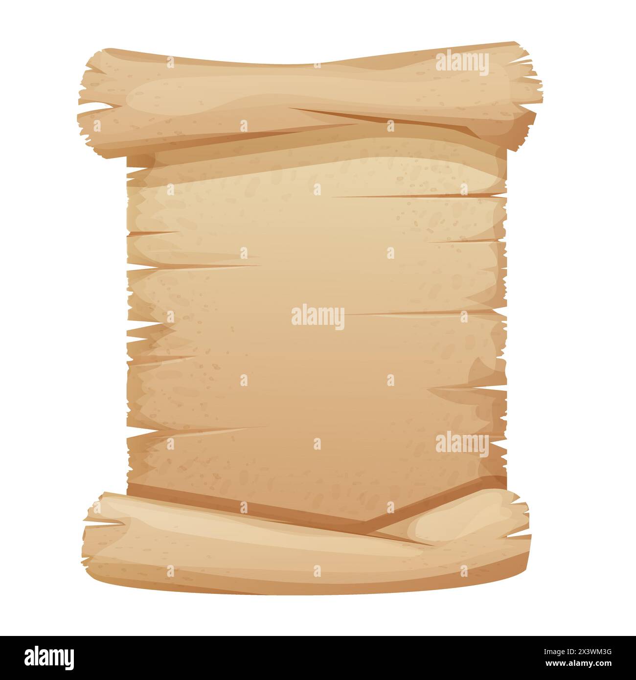 Old parchment paper scrolls, page, aged sheet surface, map, book blank ...