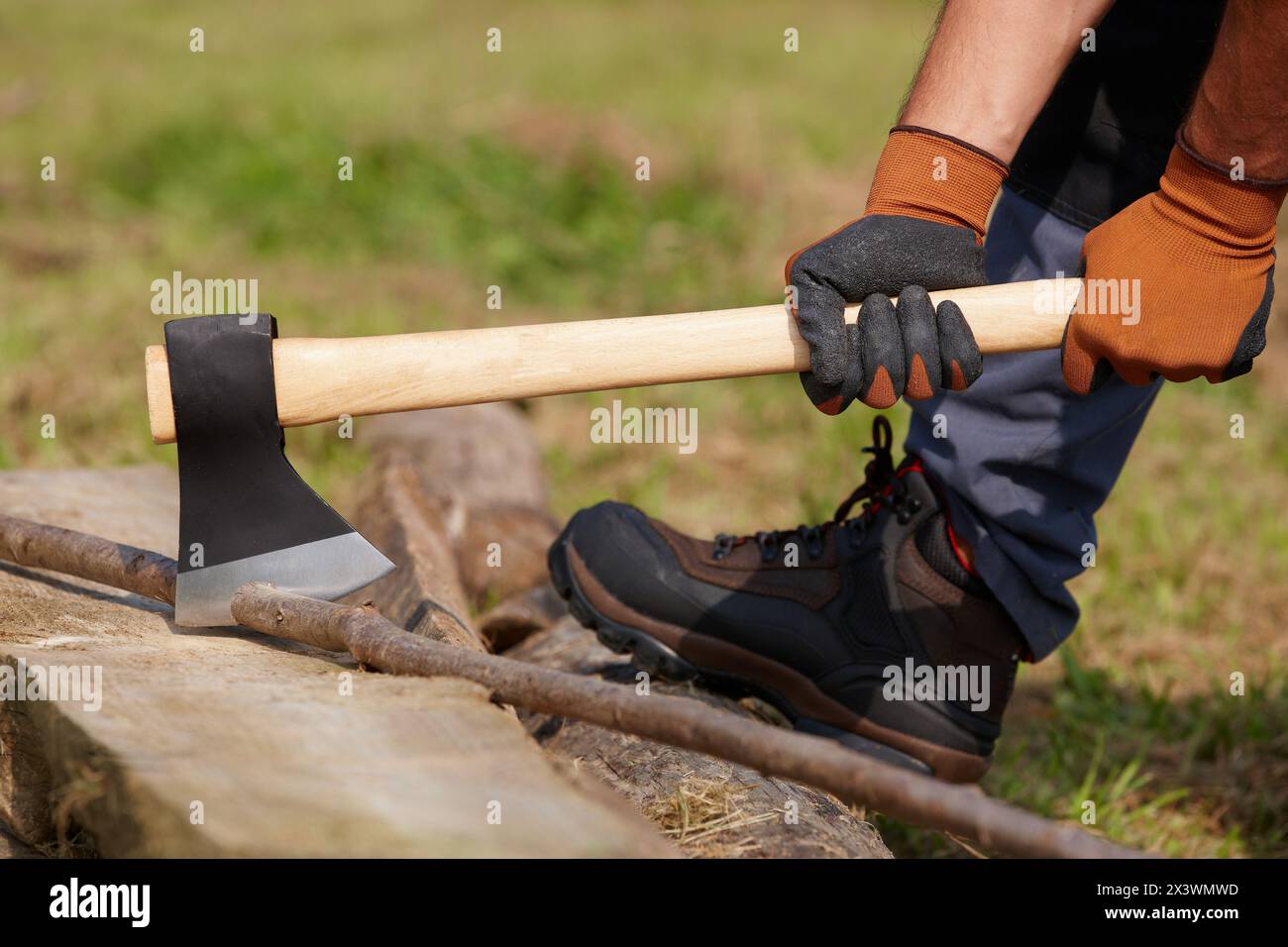 Farmer with axe hi-res stock photography and images - Alamy