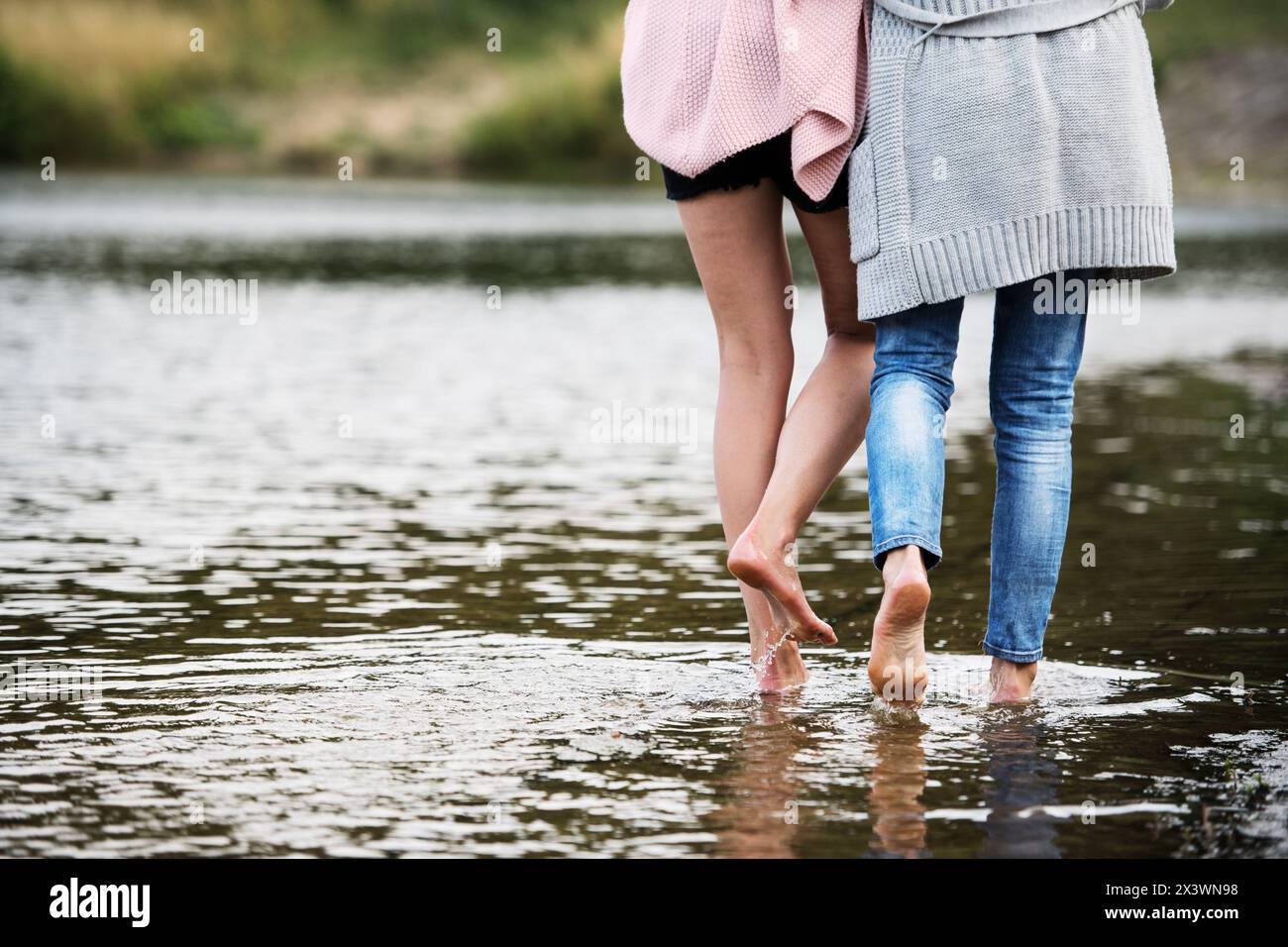 Adult daughter spending time with her mother. Mom and daughter outdoors ...