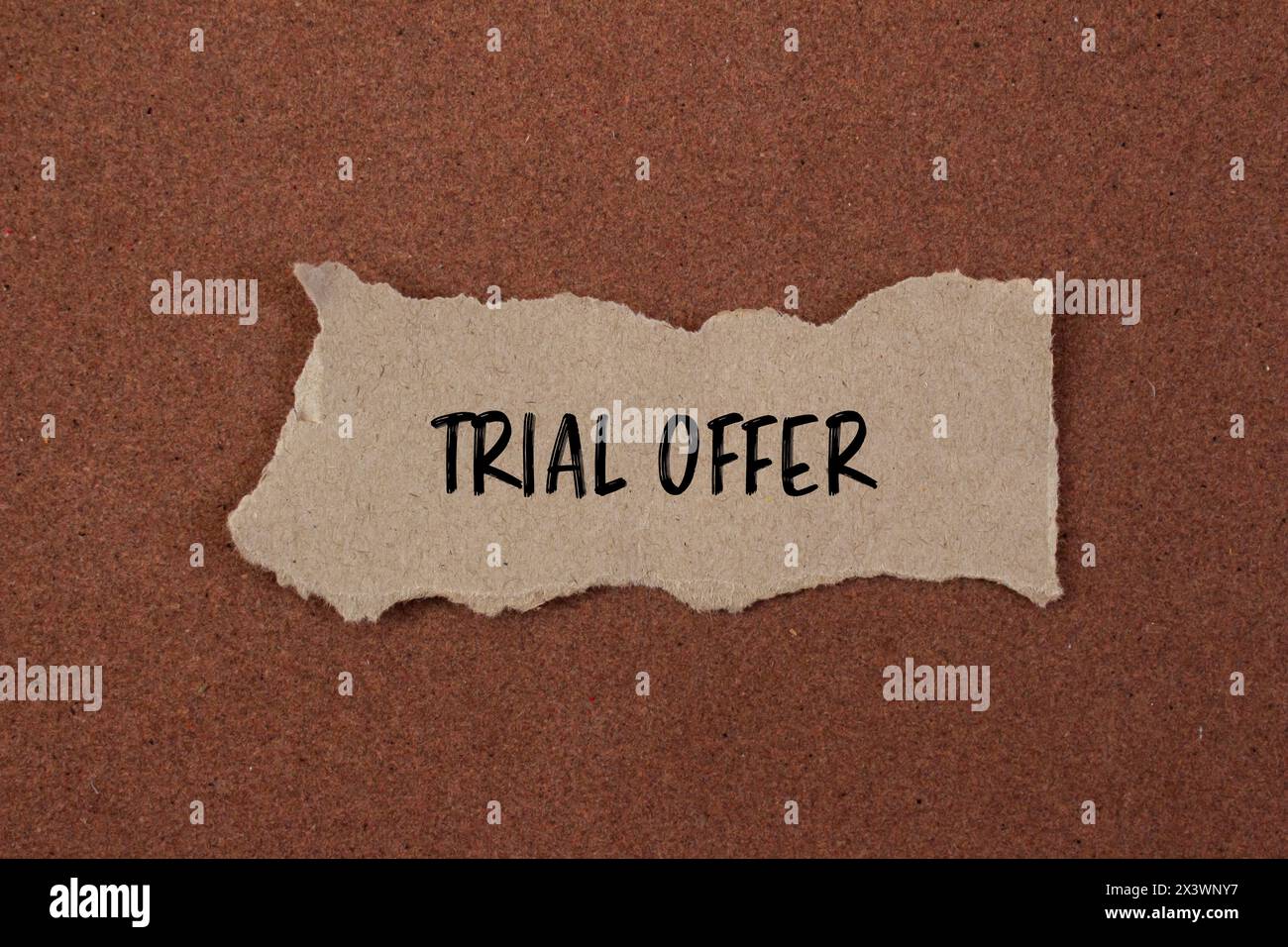 Conceptual trial offer symbol Stock Photo - Alamy