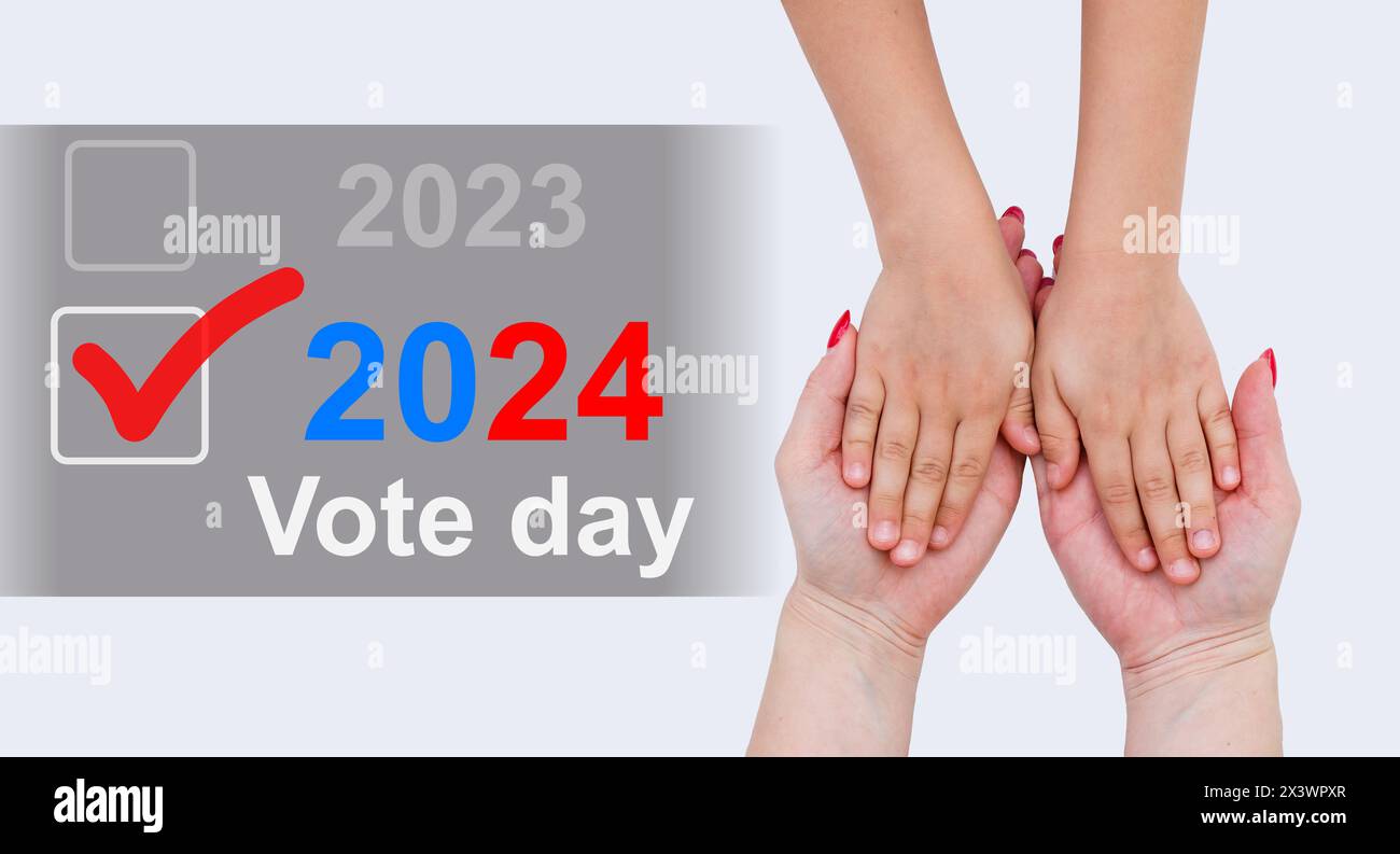 hands of family members and the 2024 US election Stock Photo - Alamy