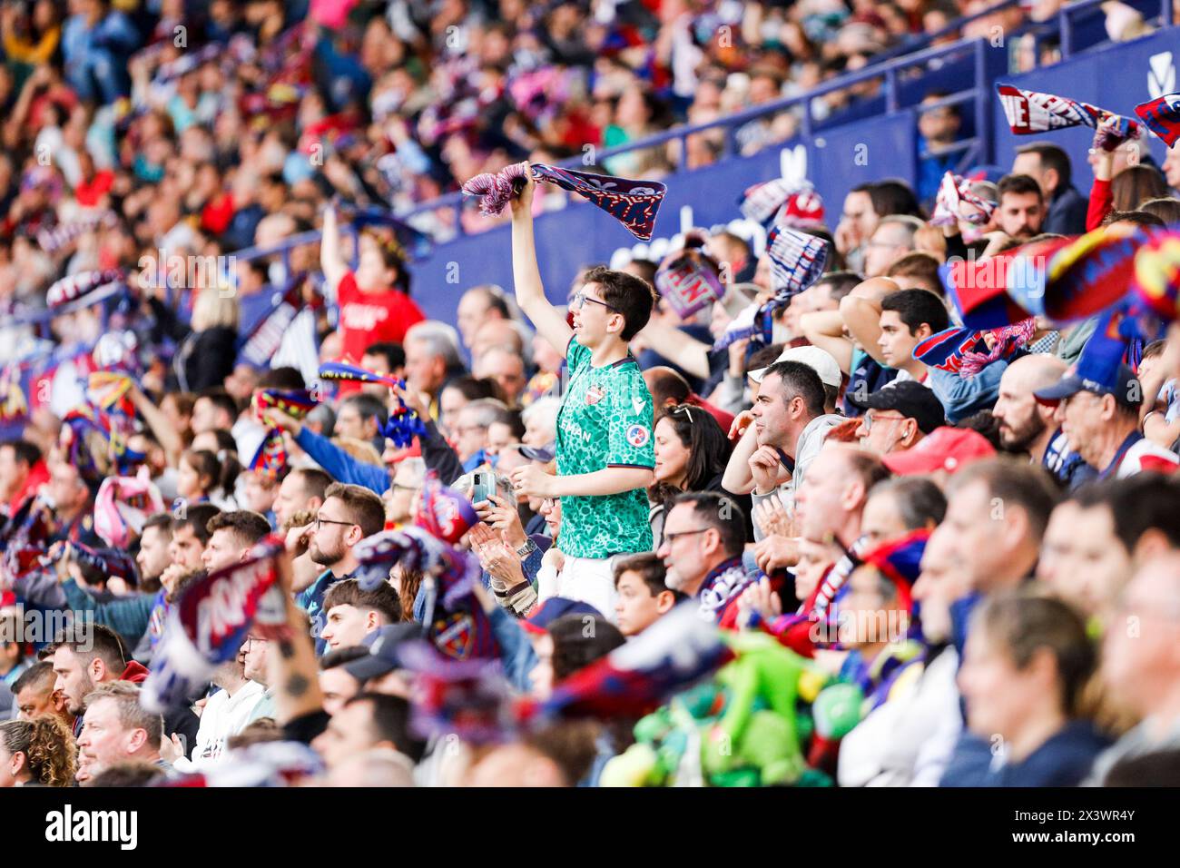 Fans in the stands of a football stadium Stock Photo - Alamy