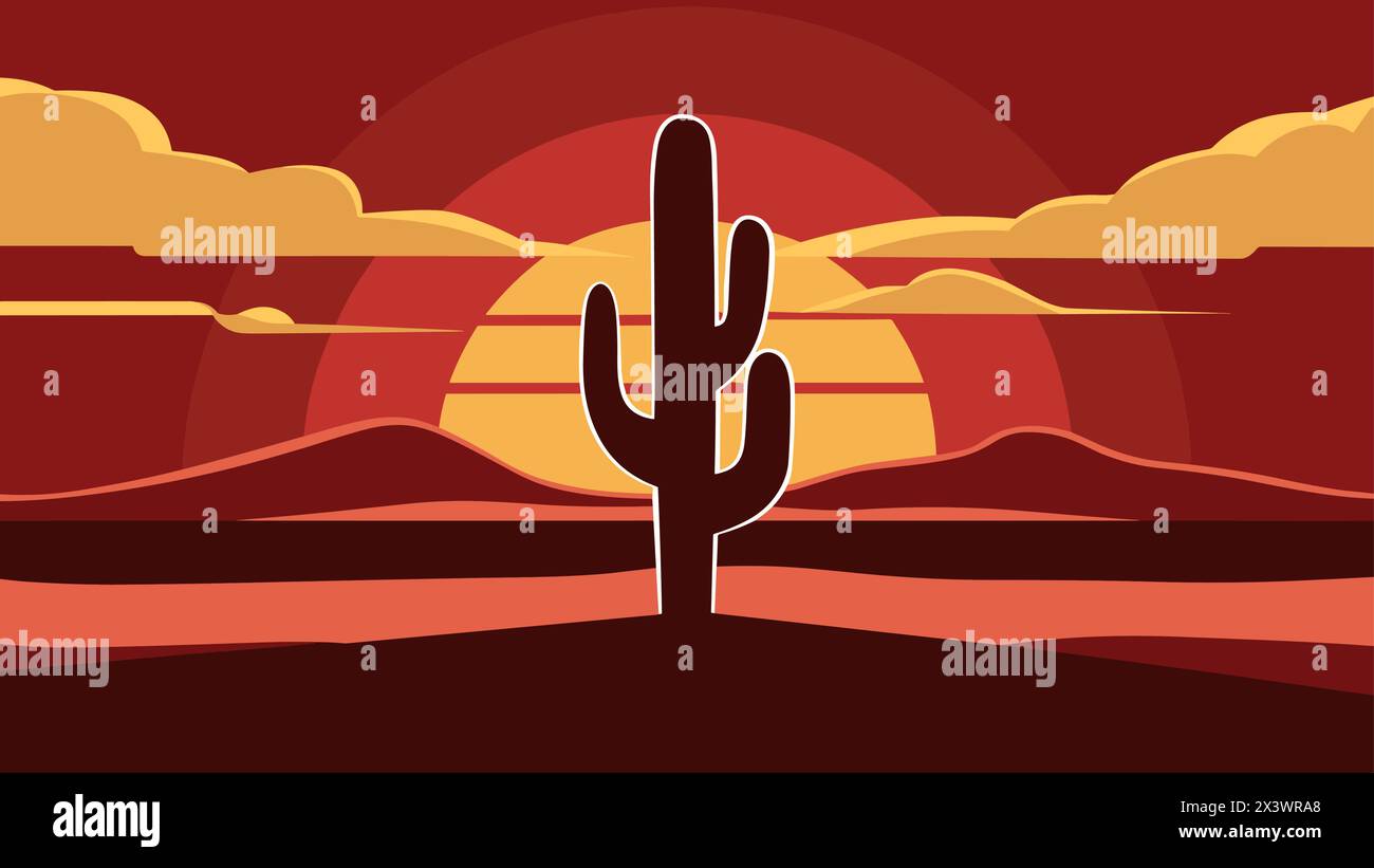 Dramatic desert scenery Stock Vector Images - Alamy