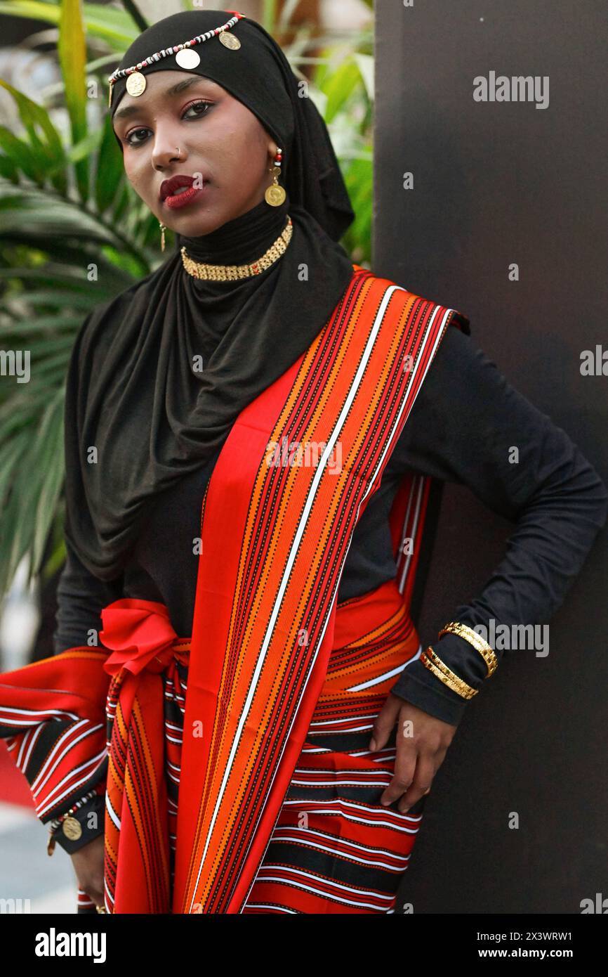 Istanbul, Turkey. 27th Apr, 2024. A lady from Ethiopia seen posing ...