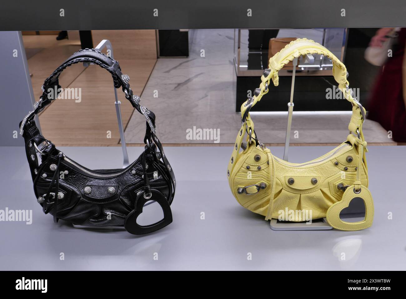 BALENCIAGA BAGS FOR WOMEN ON DISPLAY INSIDE THE FASHION STORE Stock ...