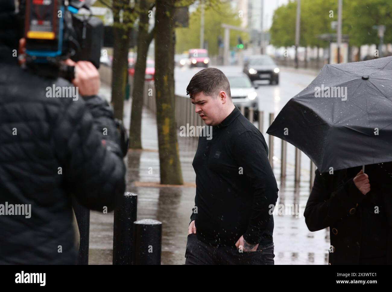 Jordan Devine outside Laganside Court in Belfast arriving for the the ...