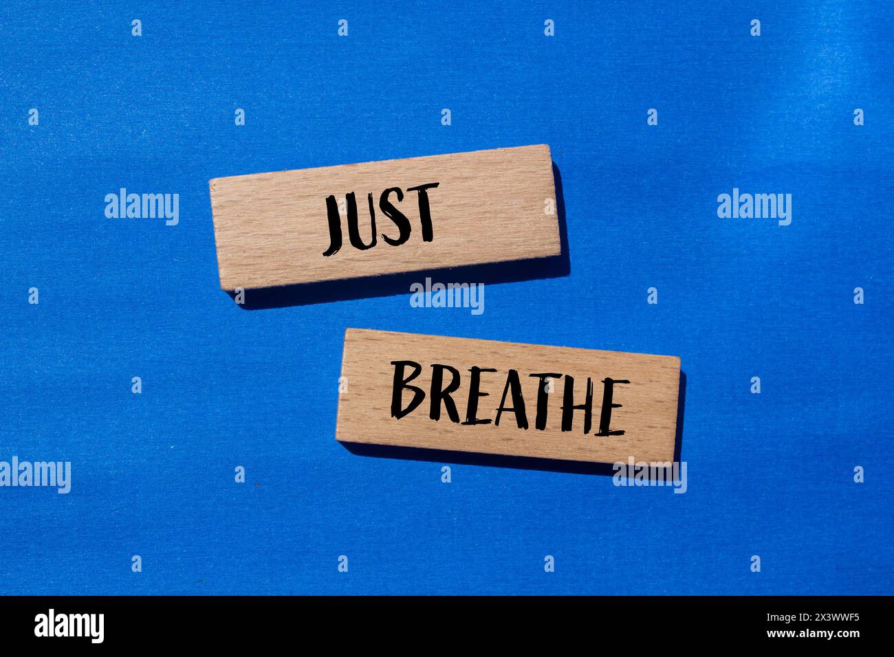 Conceptual just breathe symbol Stock Photo - Alamy