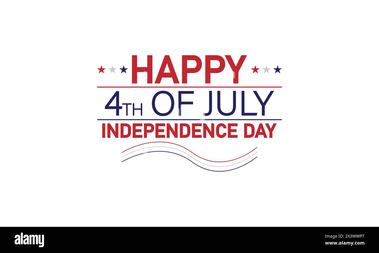 4th of july typography hi-res stock photography and images - Alamy