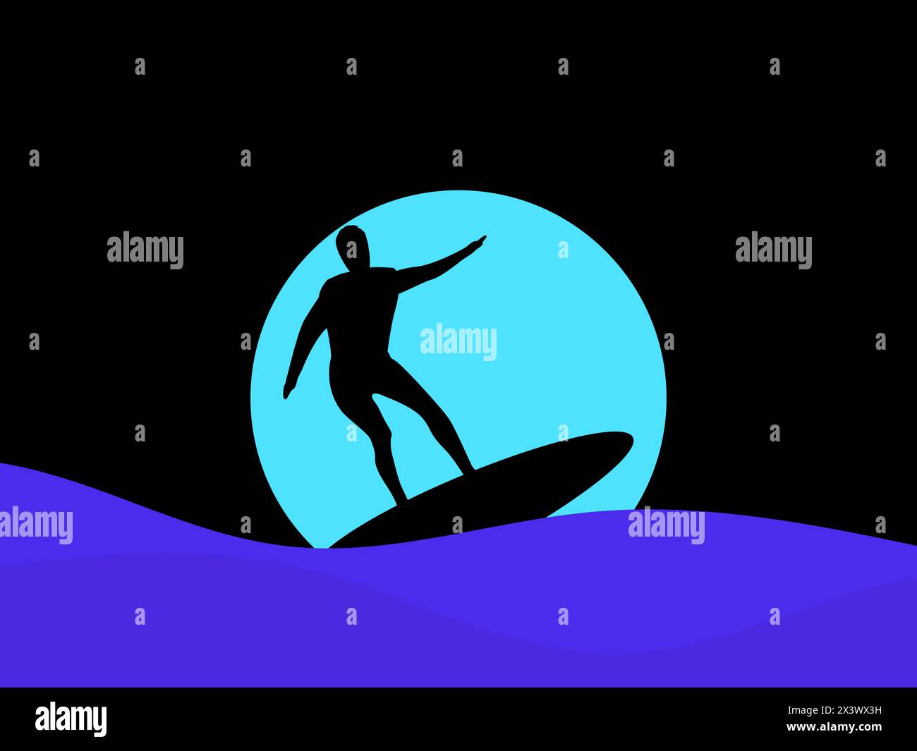 Walking man with surfboard Stock Vector Images - Alamy