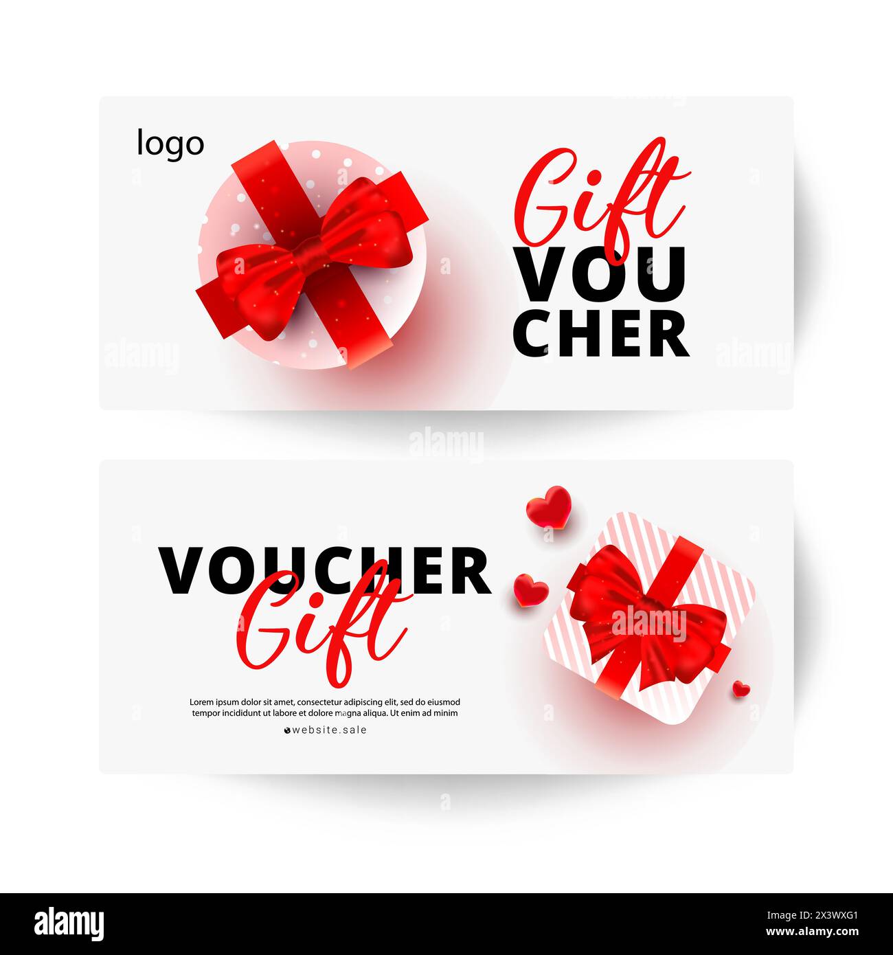 Promotion and shopping voucher cards template or background with ...