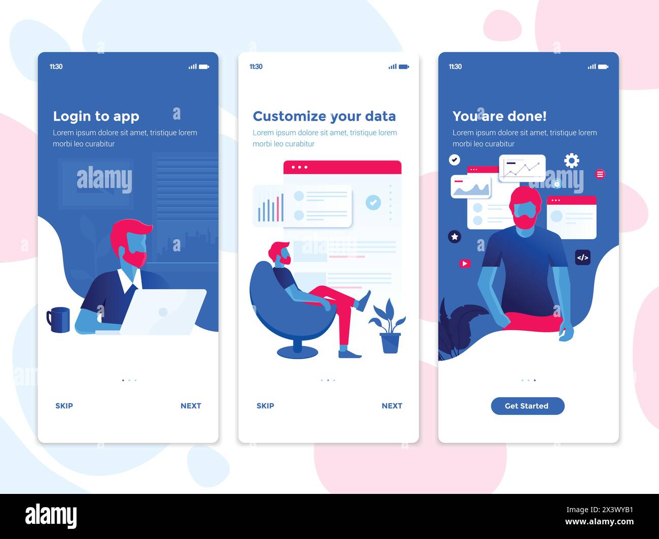 Onboarding vector vectors hi-res stock photography and images - Alamy