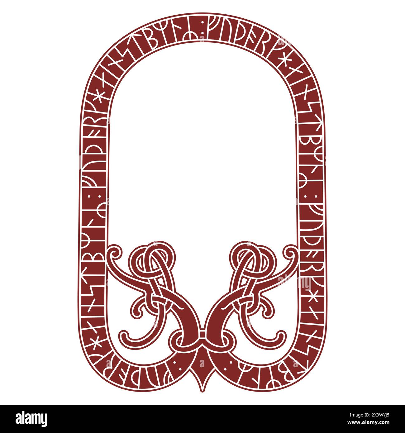 Viking Scandinavian design. Ancient decorative mythical animal in ...