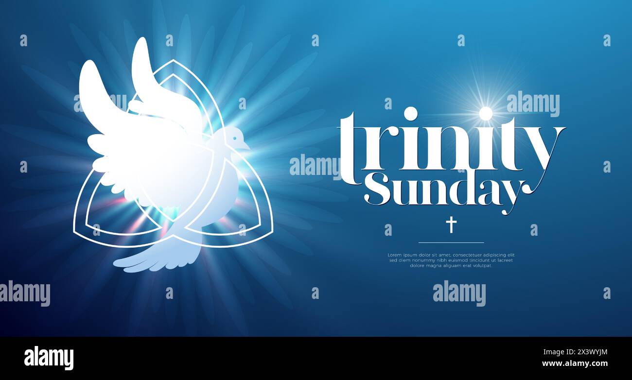 Vector illustration of a Banner for Trinity Sunday Stock Vector Image ...