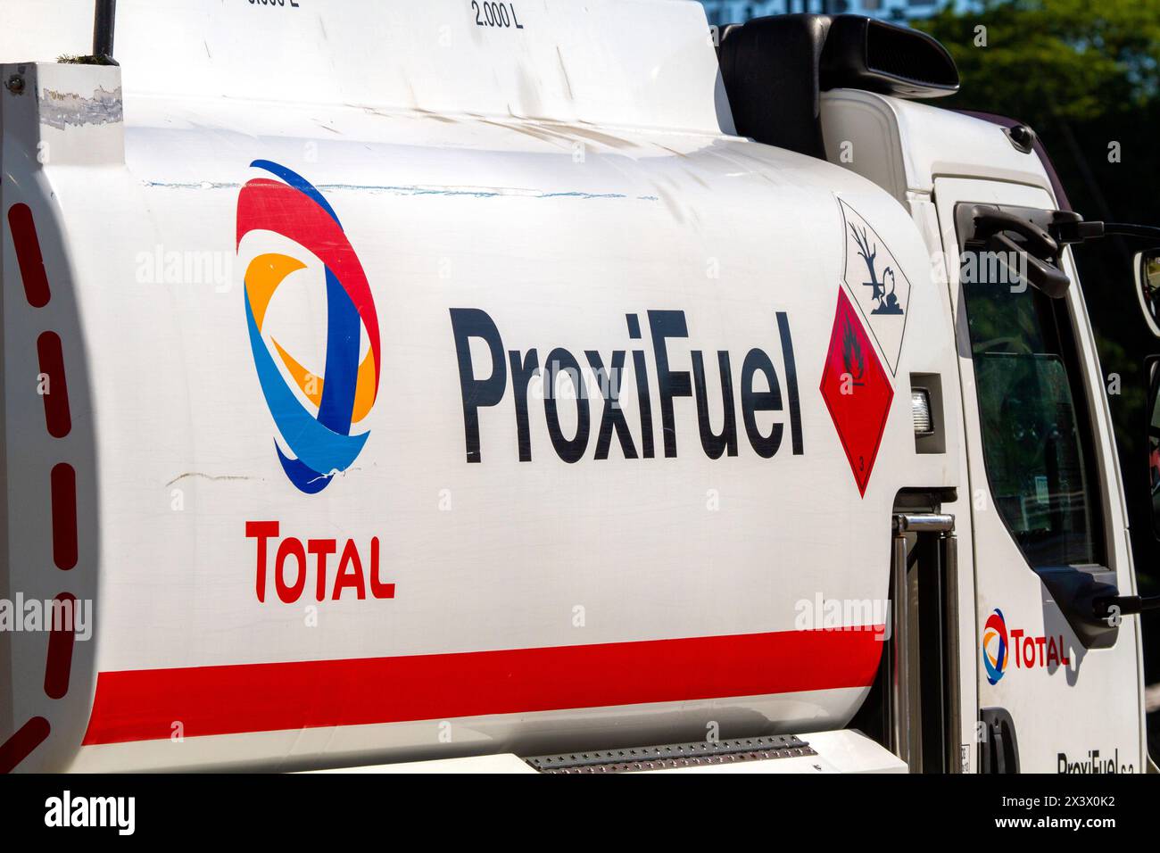 Tank truck, Total Proxifuel Stock Photo - Alamy