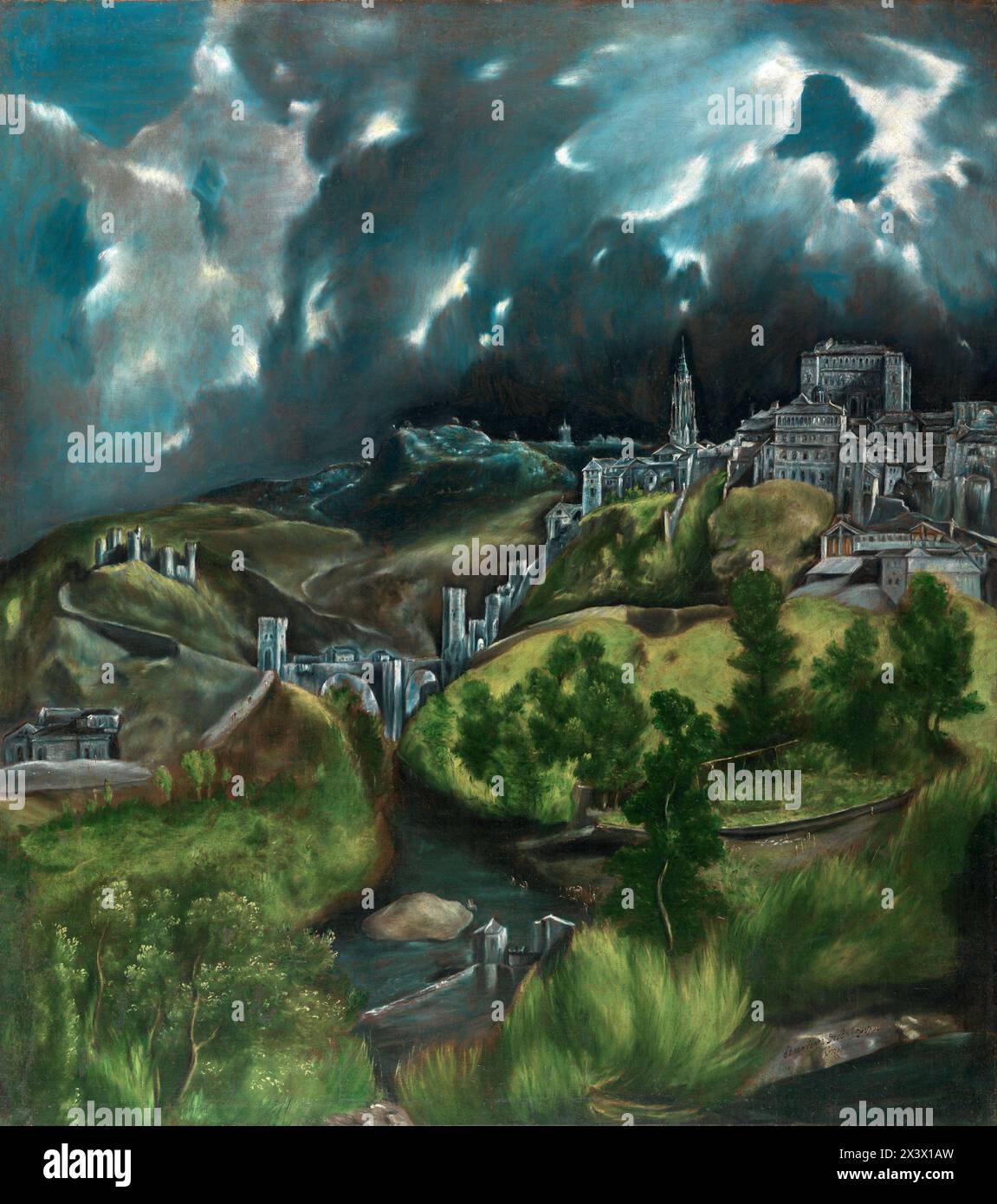 El Greco, View of Toledo, c. 1596–1600, oil on canvas, 47.75 × 42.75 cm ...
