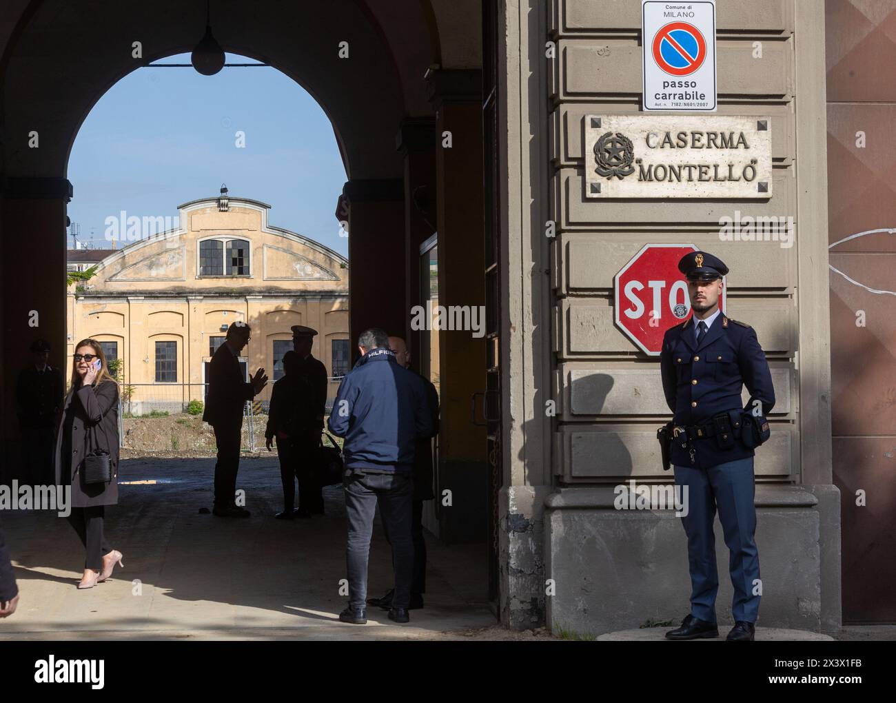 Milano, Italia. 29th Apr, 2024. Sopralluogo al cantiere della Caserma ...